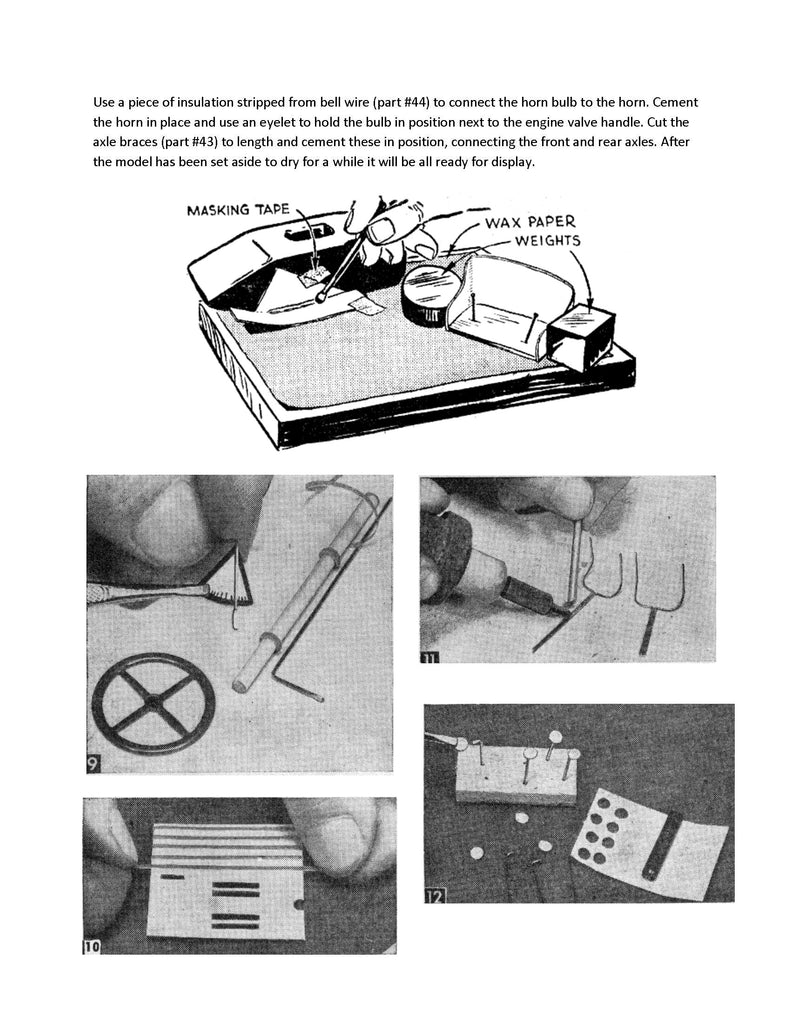 Full size Printed plans STANLEY STEAMER Scale 1:16 L 8 ¾” W 4 ¼ ...