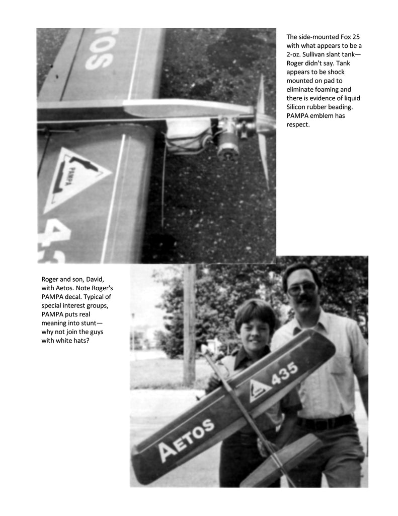 Printed plan vintage 1973 Control Line Stunter "AETOS" profile look do ...