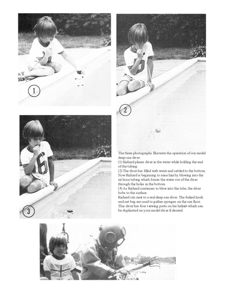 Full size plan and article H 8 ¼” W 4” DEEP SEA DIVER for nine years a ...