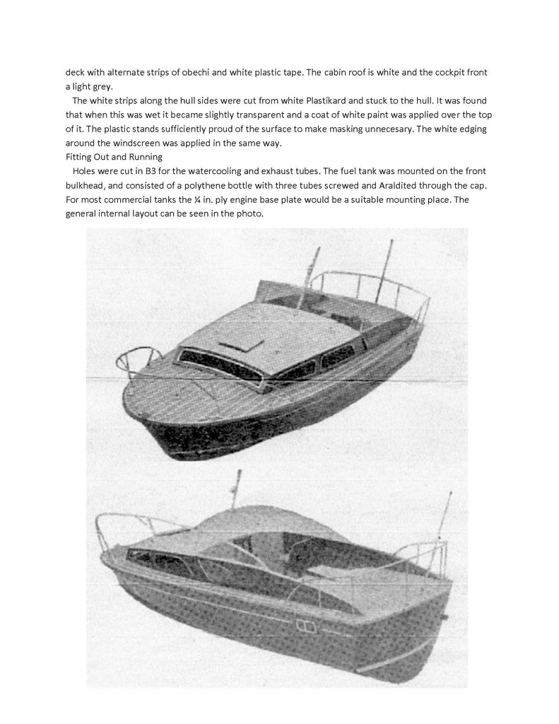Full Size Printed Plan build 1:12 Scale cabin cruiser "FAIREY MARINE S ...