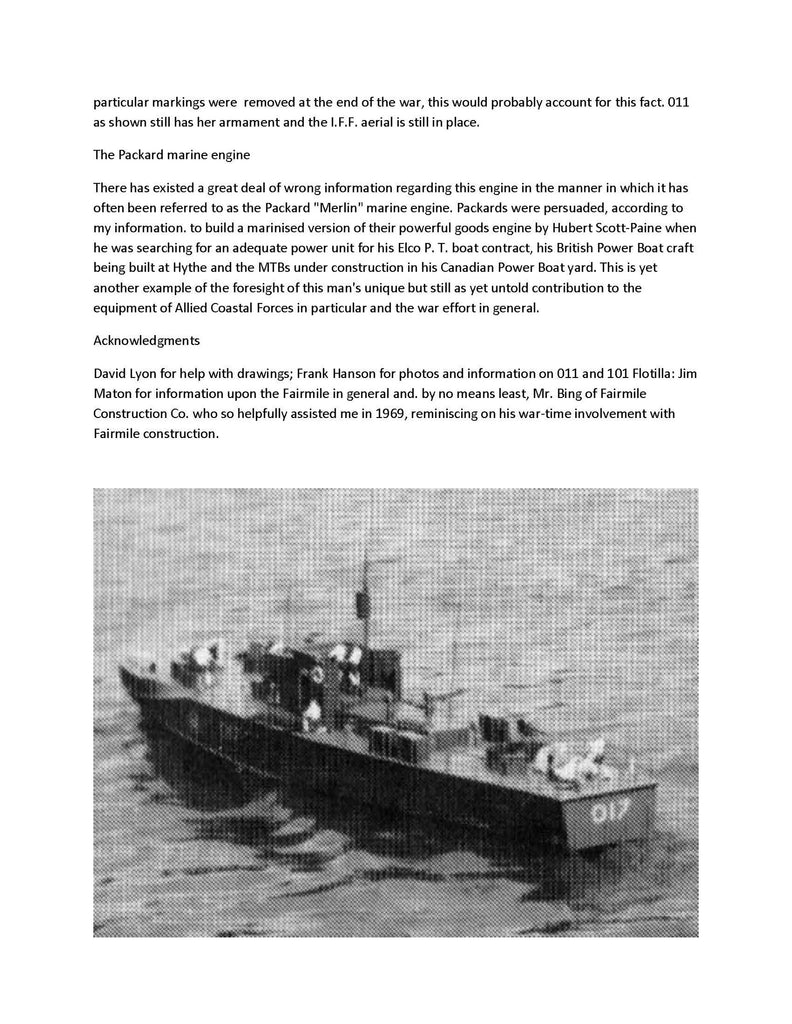 Model Boat Full Size Printed Plans 1:32 Scale 43" Fairmile D Rescue Sh ...