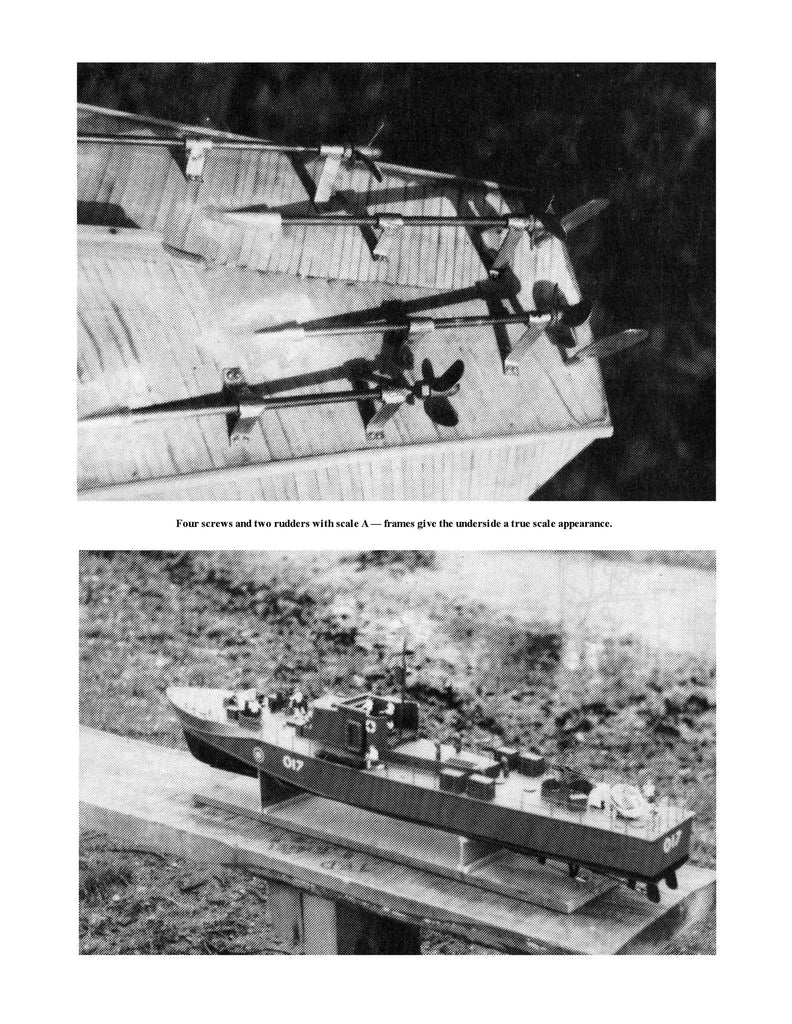 Model Boat Full Size Printed Plans 1:32 Scale 43" Fairmile D Rescue Sh ...