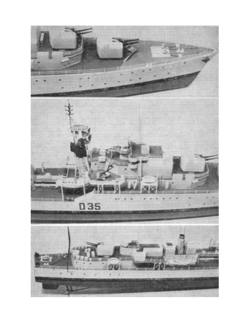 Full Size Printed Plan & Article Scale 1:96 Daring Class Destroyer for ...