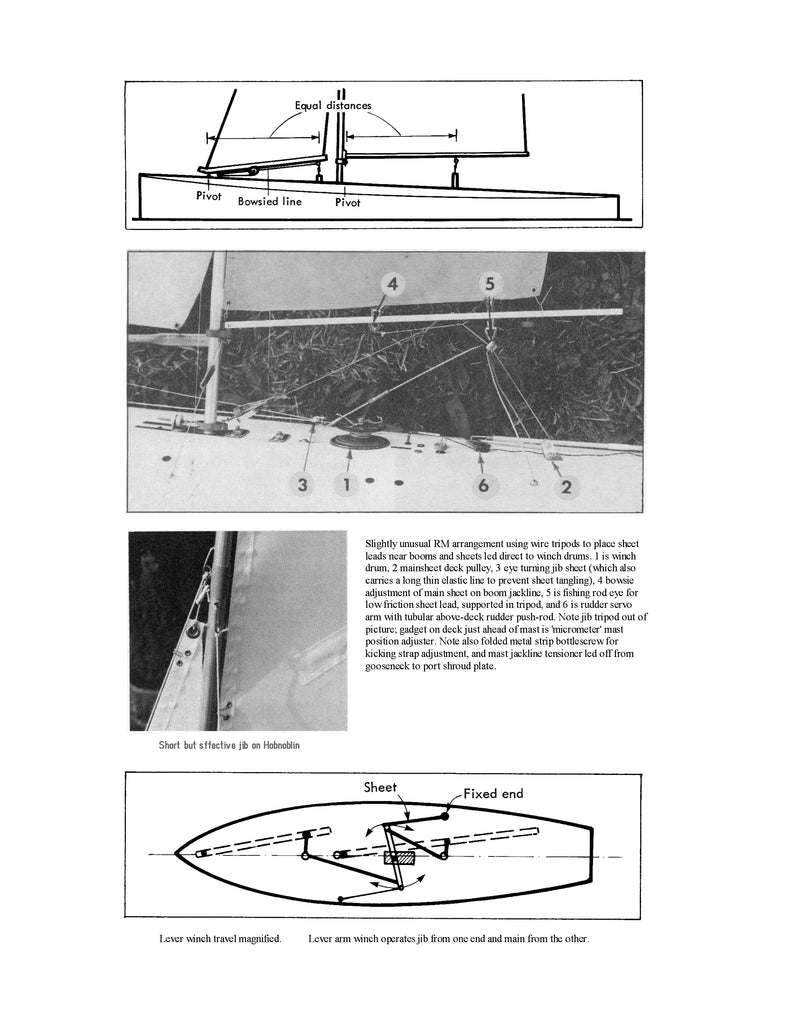 Full Size Printed Plans 36R yacht for vane or radio control, L36" 49 p ...