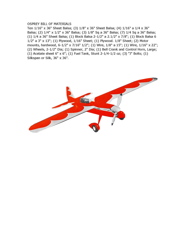 Full size Printed Plan vintage 50s-60s Control Line Stunter .29 to .35 ...