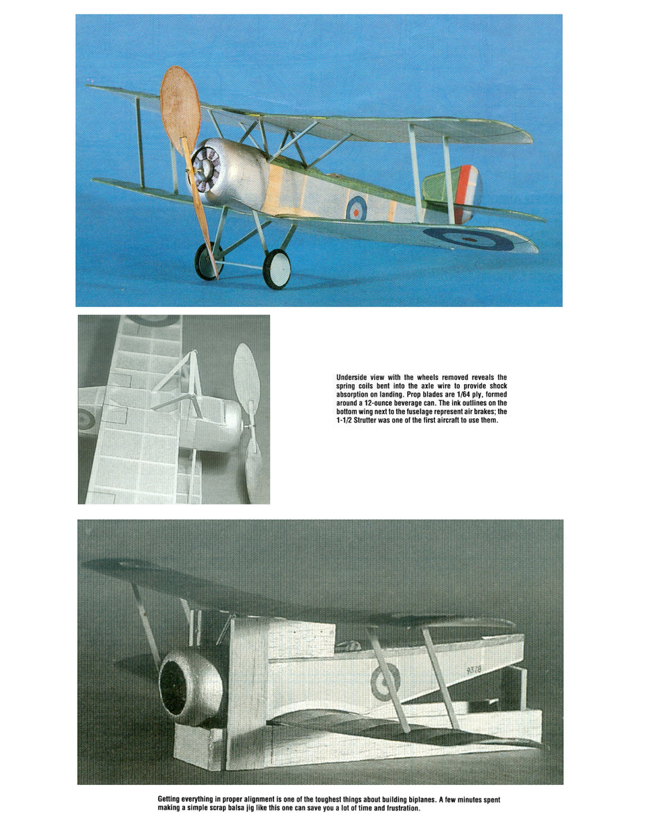 Full size printed plans Peanut Scale "SOPWITH 1-1/2 STRUTTER" WWI favo ...