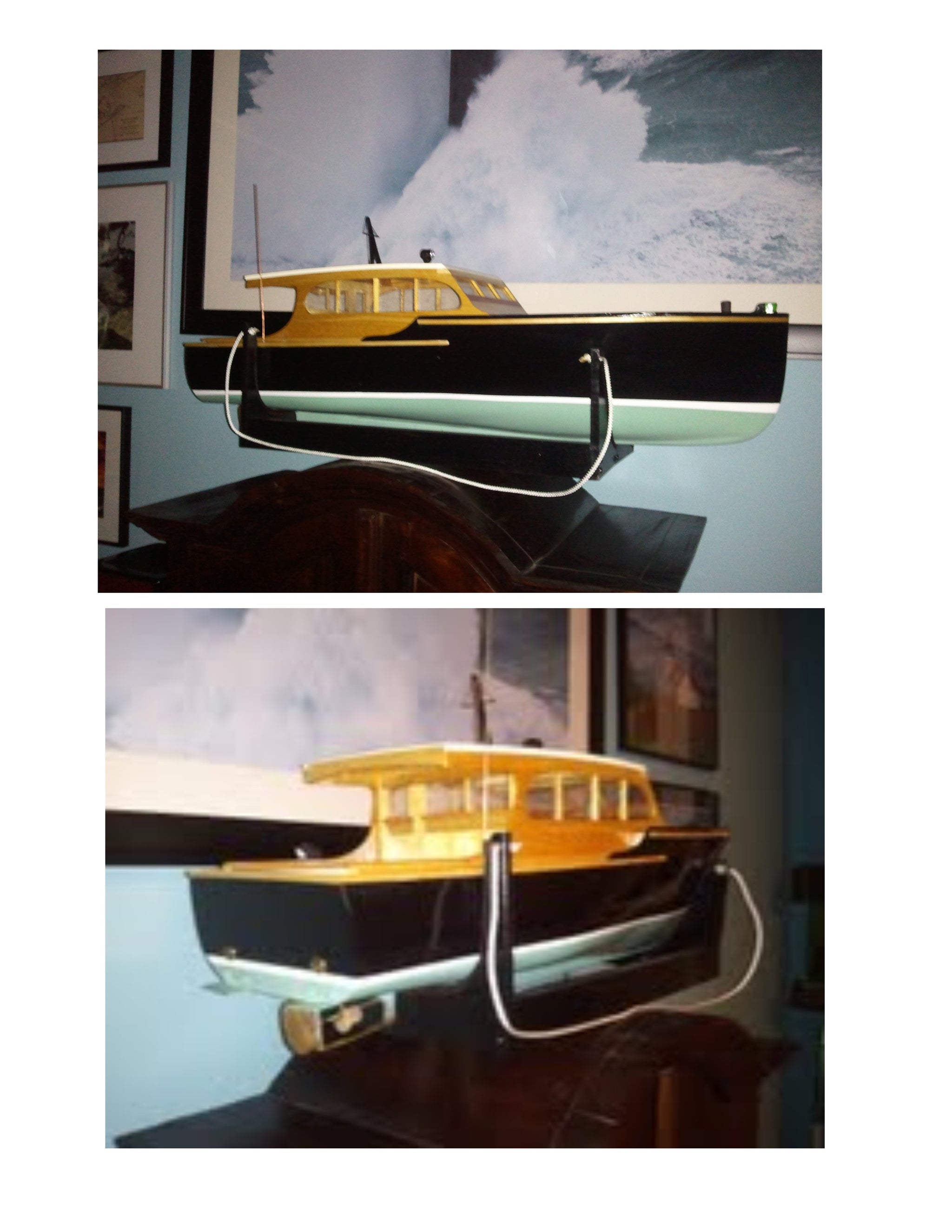 Full Size Printed Plans Dumas 40' Vinyard Sea Cruiser 1:12 Scale 40" f ...