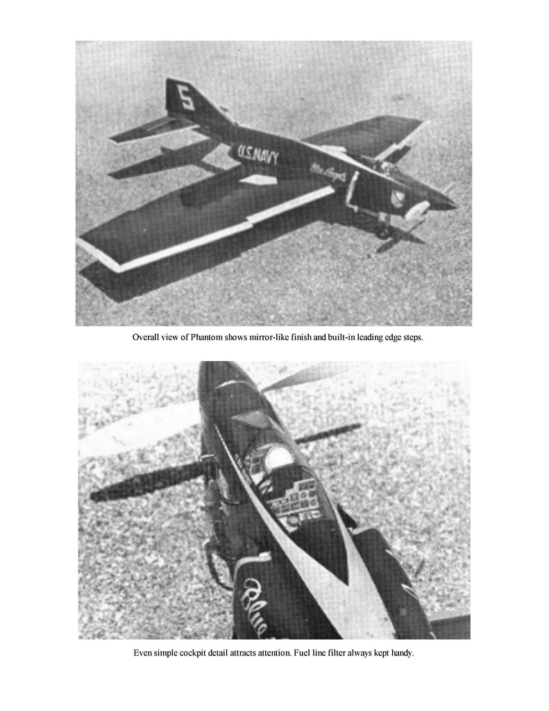 Full Size PLANS VINTAGE 1971 Control Line Stunt .35 PHANTOM F-4 true c ...