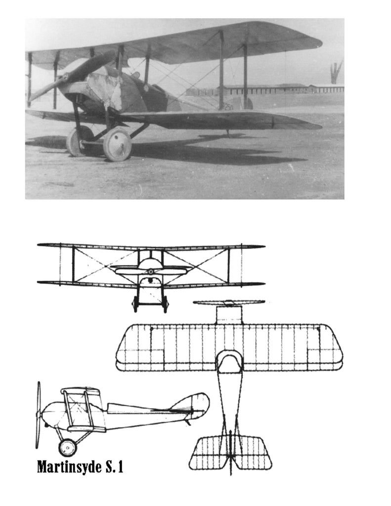 Full size printed plans Peanut Scale "Martinsyde Scout S.1" lot of fun ...