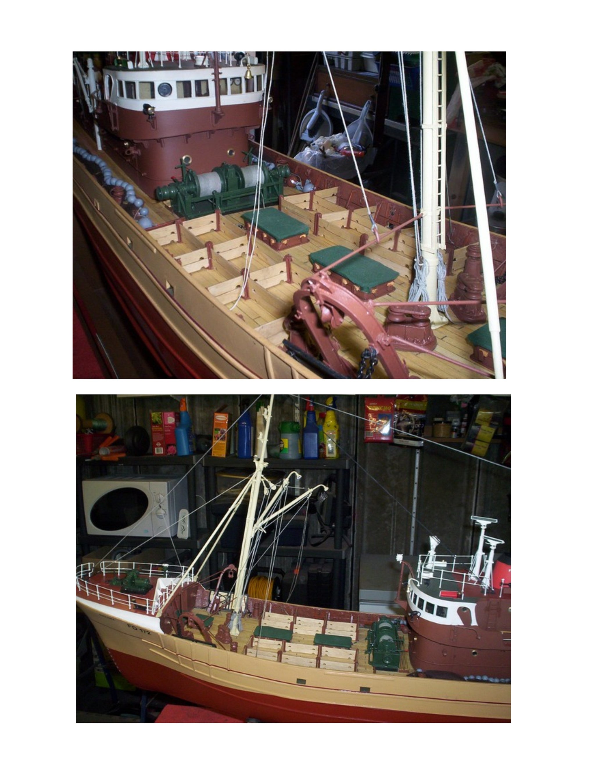 Full Size Printed Plan Scale 1:48 Length 35" Trawler M.T. NAVENA Suita ...