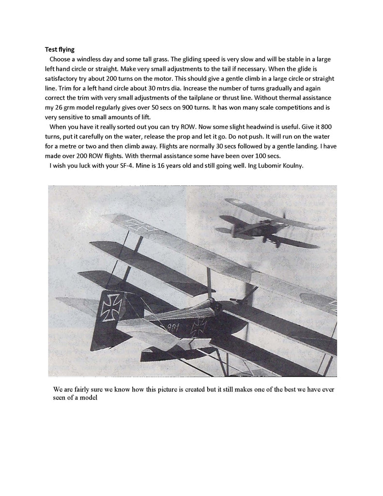 Full size printed plan SABLATNIG SF -4 Scale 1:20 Wingspan 19” Power R ...