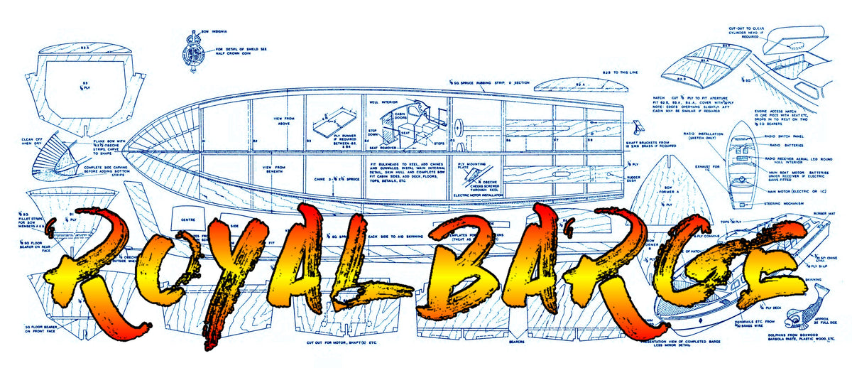 Full Size Printed Plan Scale 1:16 The ROYAL BARGE SLEEK, elegant, sump ...