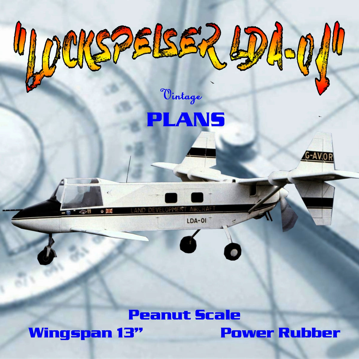 Full size printed plans Peanut Scale "LOCKSPEISER LDA-01" an unusual a ...