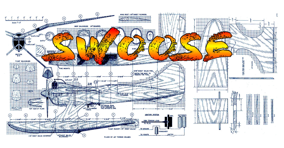 Full Size Printed plans Free Flight beautiful twin-float seaplane The ...