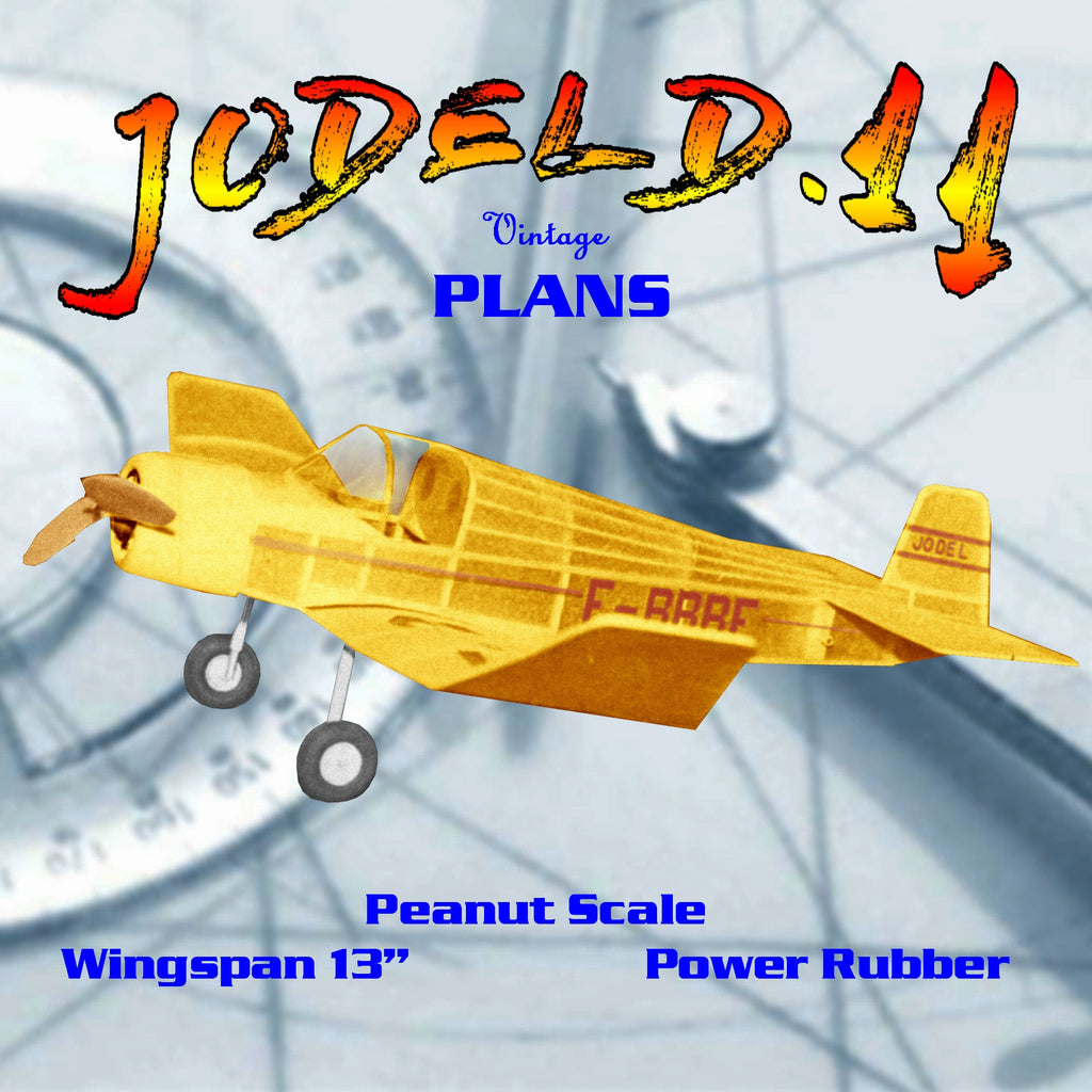Full size printed plans Peanut Scale JODEL D.11 t's a little unusual ...