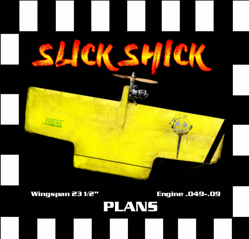 Full Size Printed Plan & Building Notes combat SLICK SHICK 23 1/2 " Wi ...