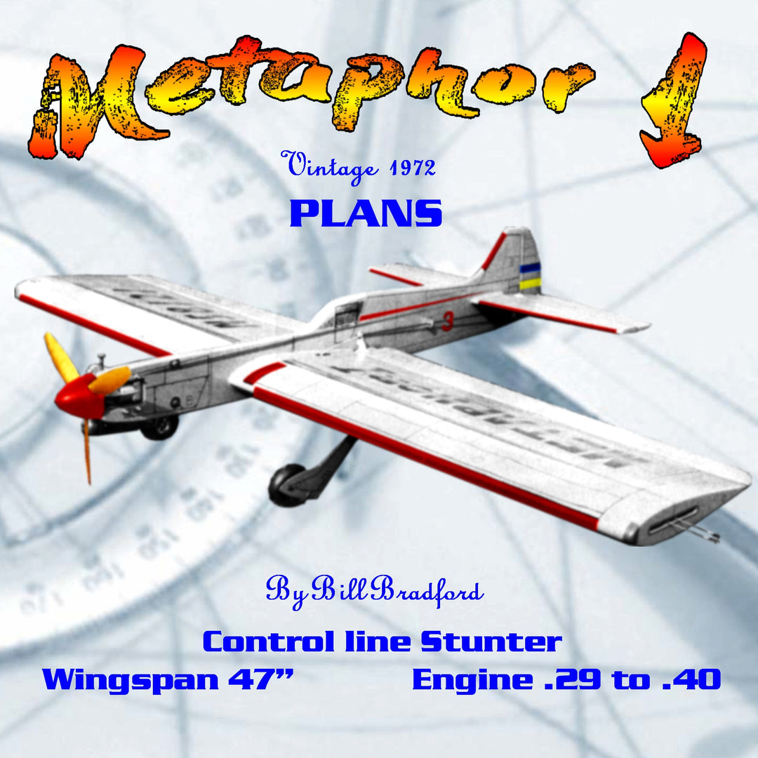 Model Airplane Full Size Printed Plan C/L Nostalgic 30 Stunt .29 -.40 ...