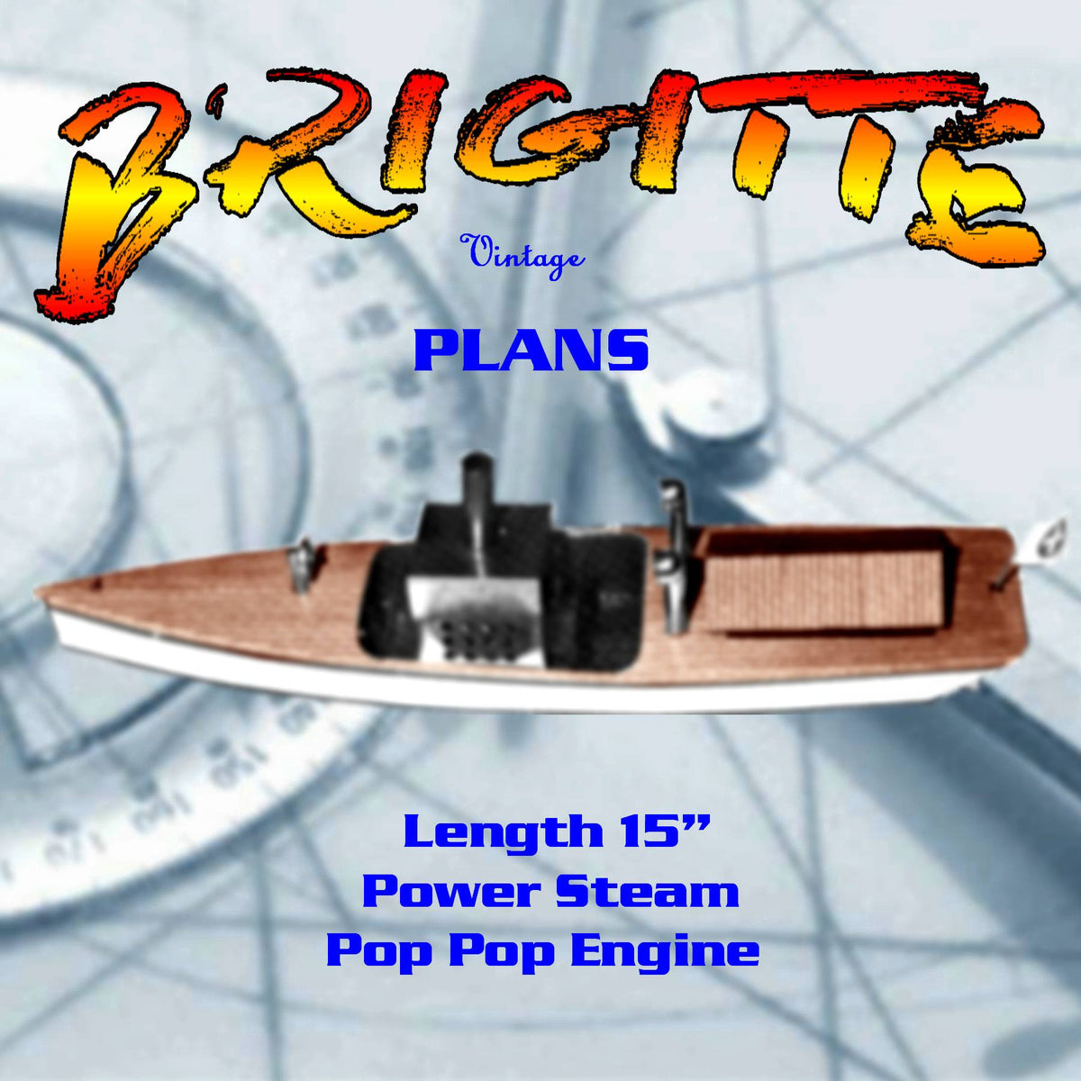 Full Size Printed Plans to build Brigitte steam launch and pop-pop eng ...