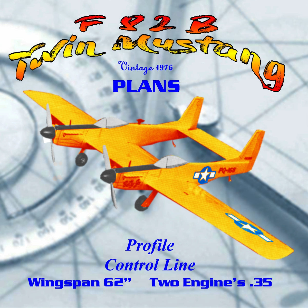 Full Size Printed Plan semi‑scale profile control line stunter F 82 B ...