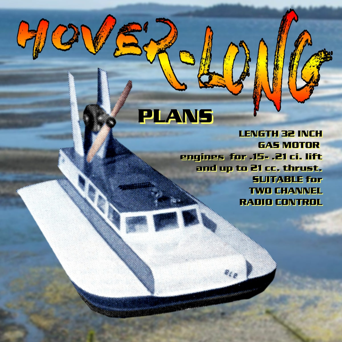 Full size Printed Plans freelance Hovercraft Length 32" SUITABLE for R ...