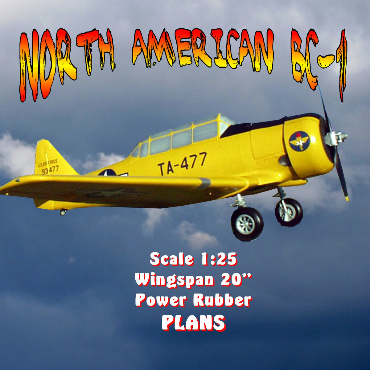 Full size printed plan NORTH AMERICAN BC-1 – Vintage Model Plans