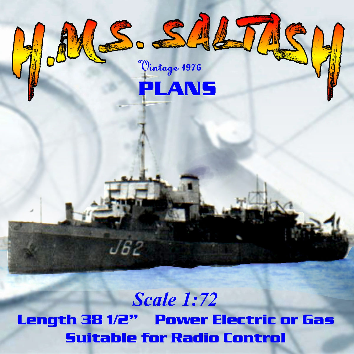 Full Size printed plan Scale 1/72 ABERDARE CLASS MINESWEEPERS H.M.S. S ...