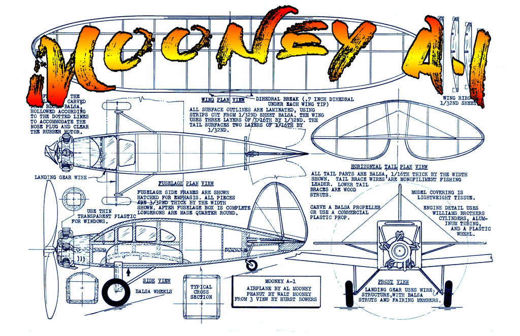 Full size printed plans Peanut Scale "MOONEY A·l" It was designed arou ...