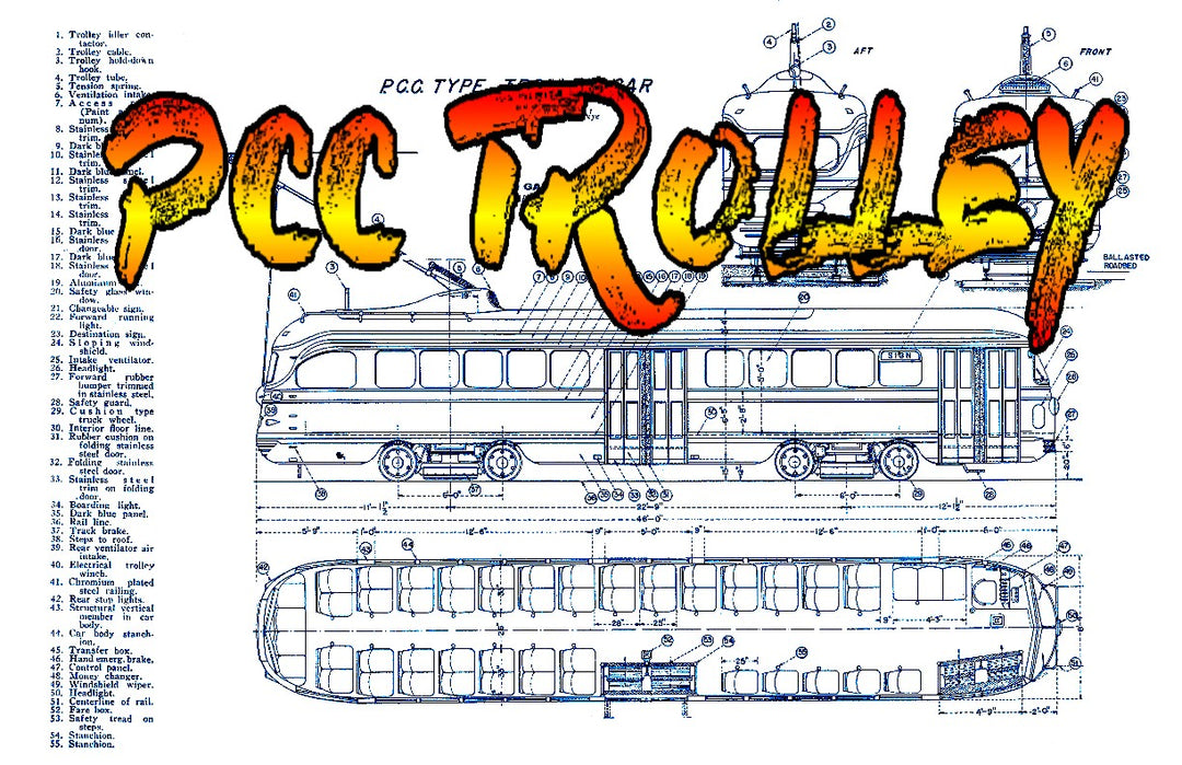 SCALE PRINTED DRAWINGS vintage 1947 Model Railroad O & Ho Gauge PCC TR ...