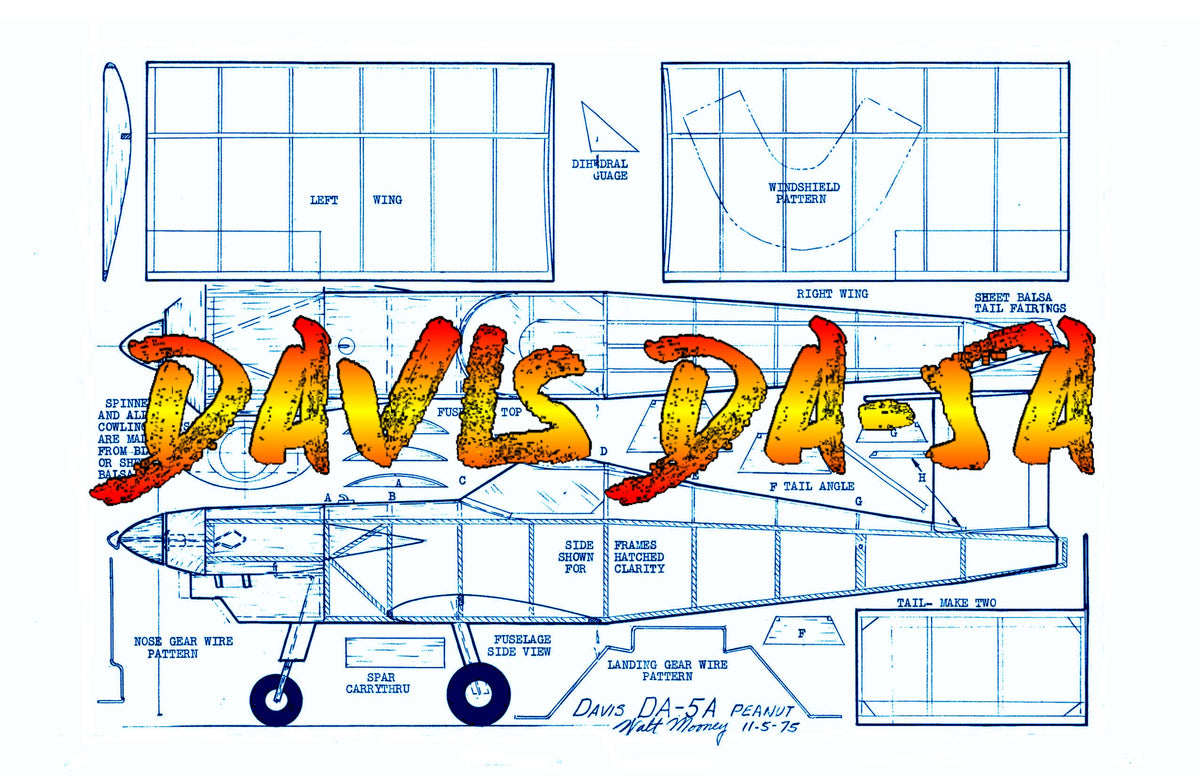 Full Size Printed Peanut Scale Plans DAVIS DA-5A t's above average in ...
