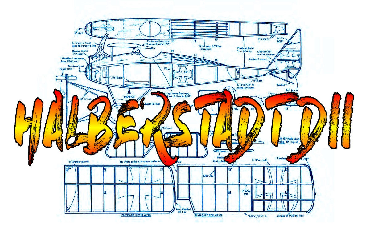 Full size printed plans Peanut Scale HALBERSTADT DII quick-to-build Pe ...