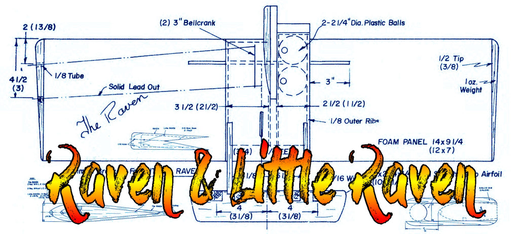 Full Size Printed Plan vintage 1971 Control line Combat "The Raven & L ...
