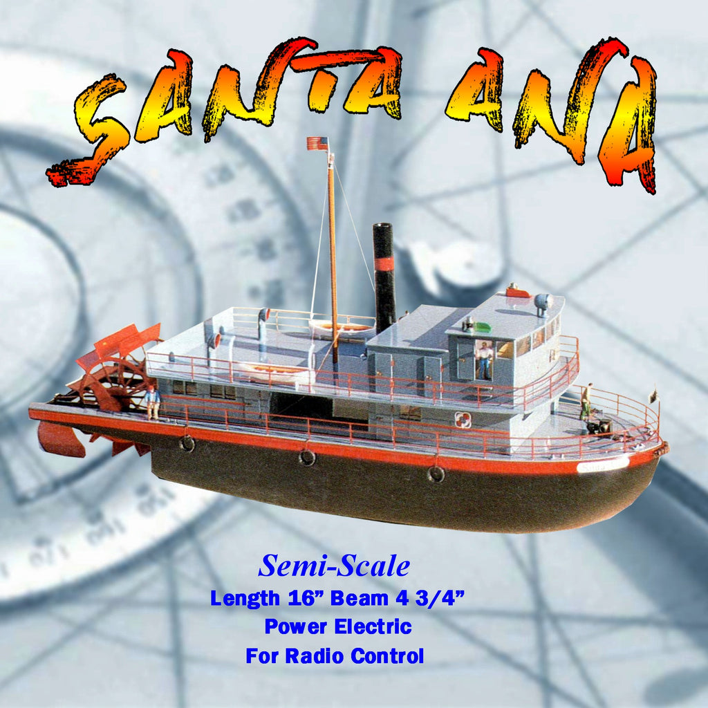Full Size Printed Plan semi-scale US sternwheeler suitable for Radio C ...