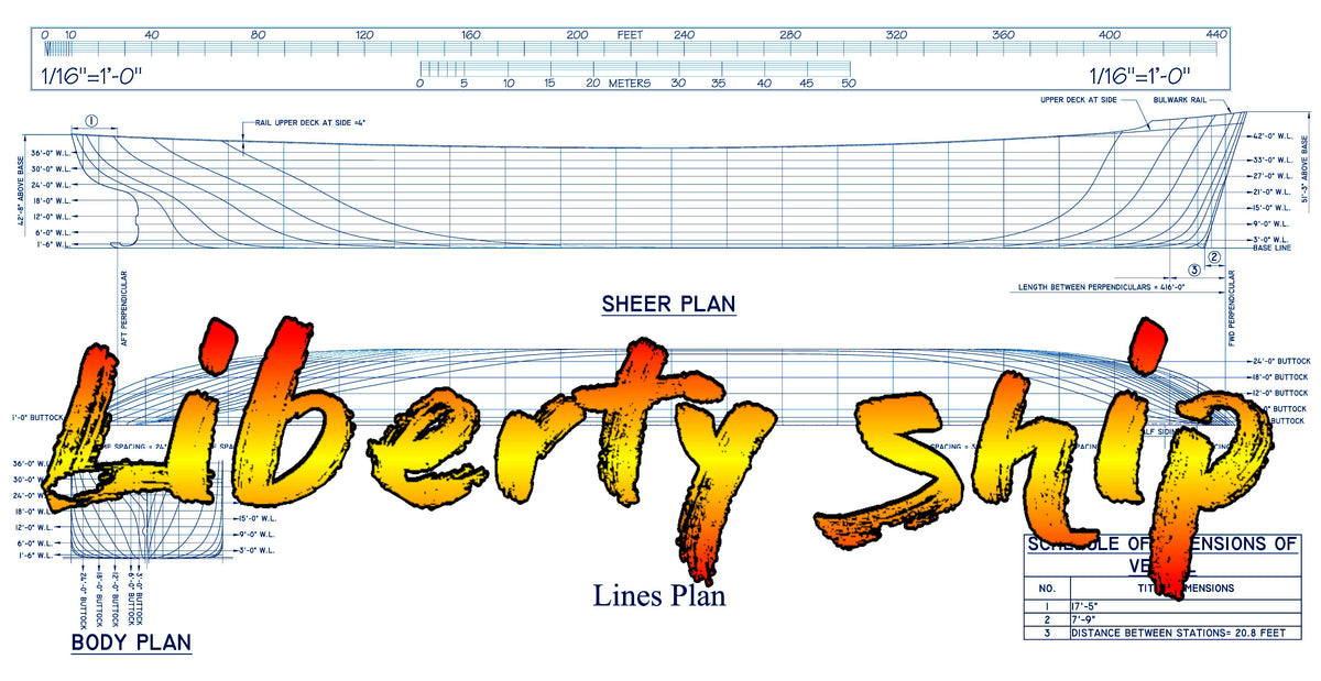 Listing for full size Printed Drawings Scale 1:96 Liberty ship L 55" S ...