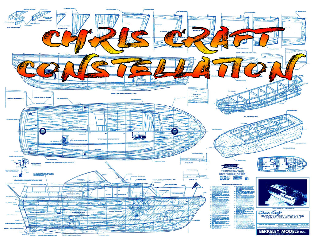 Full Size Printed plans and notes to Build a Scale (5/8"=1ft) Chris Cr ...