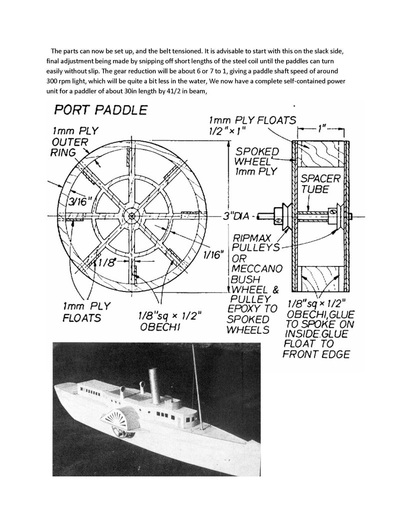 FULL SIZE PRINTED PLANS freelance steam launch Length 32” Power Steam ...