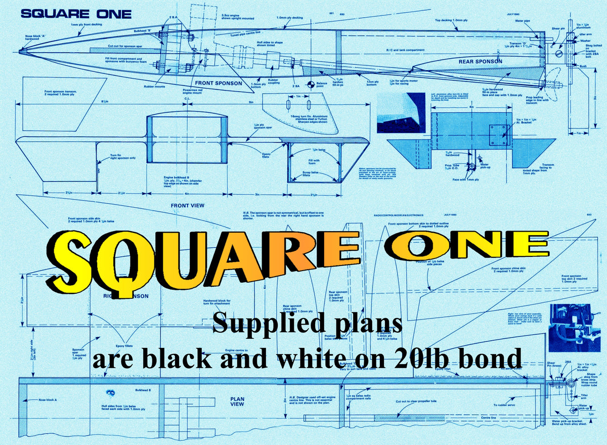 Full Size Printed Plan and Article for an Exciting 26" Hydroplane ...
