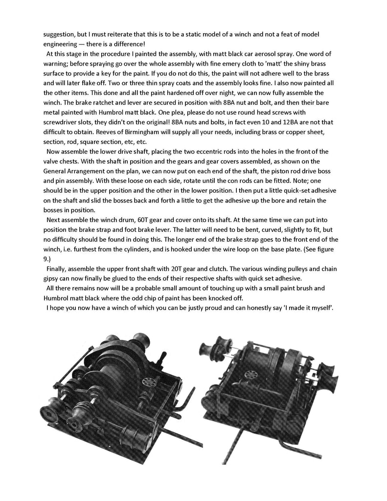 Full Size Printed Plan Scale 1:24 for ship model or display STEAM WINC ...