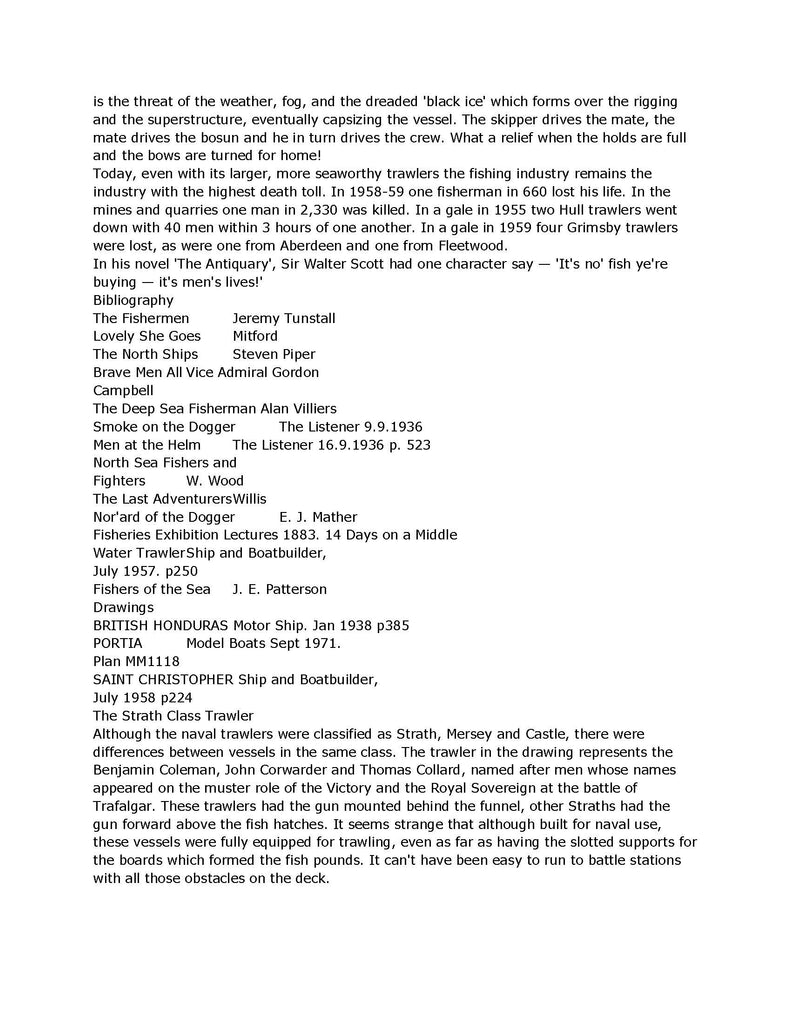 Full Size Printed Plan Scale 1:48 Suitable for Radio Control "STRATH C ...