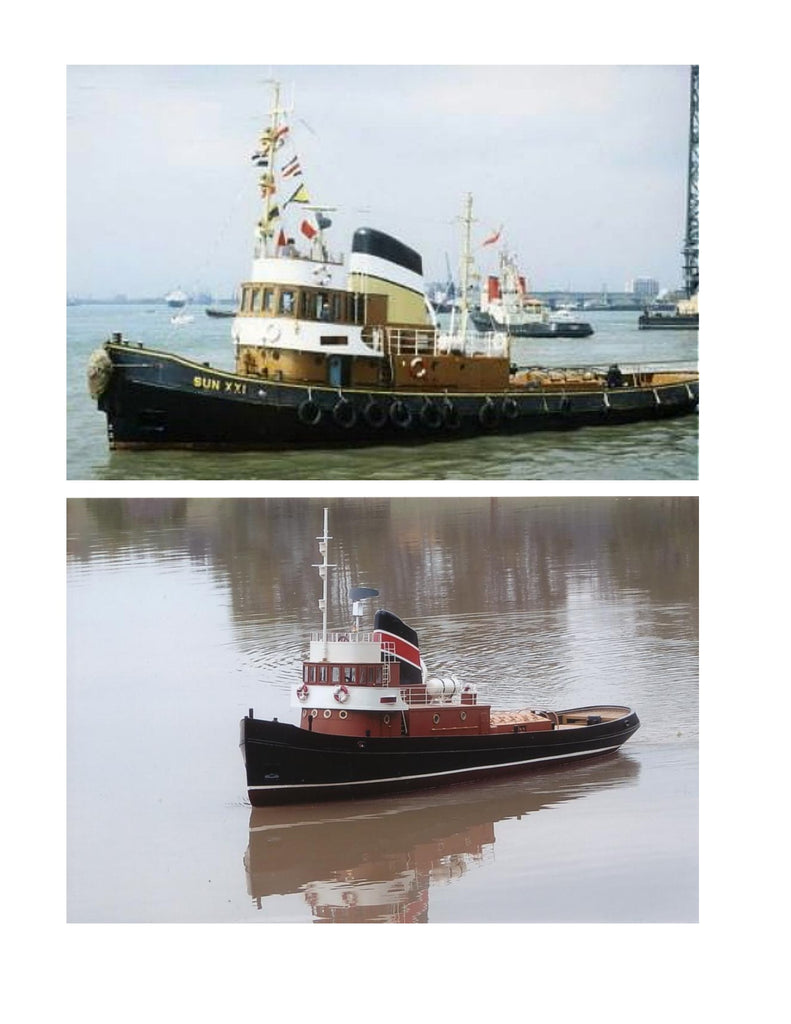Full Size Printed Plan Vintage 1966 modern tug model SCALE 1/3 in. to ...