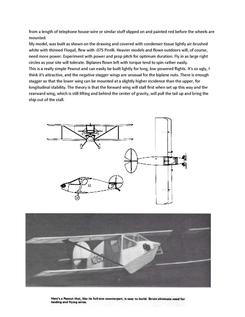 Full size printed plans Peanut Scale "Sorrell Guppy" Construction is u ...