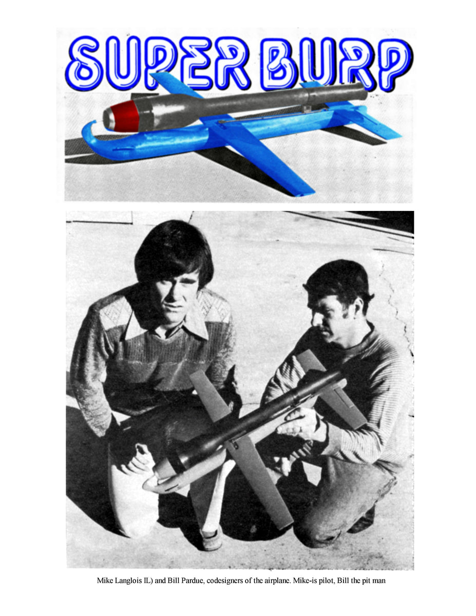 Full size printed plan Control Line Jet Speed SUPER BURP Three time Na ...