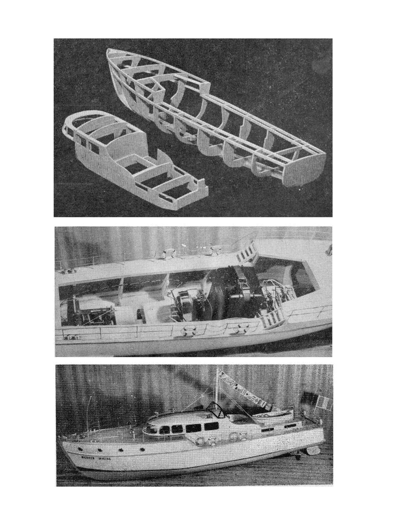 Full size printed plan to build a Italian-designed cabin cruiser Scale ...