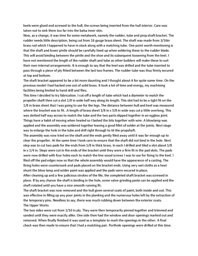 Full Size Printed Plan Scale 1:16 THORNYCROFT PILOT LAUNCH Suitable fo ...