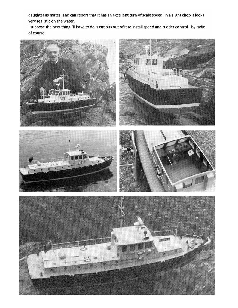 Full Size Printed Plan Scale 1:16 THORNYCROFT PILOT LAUNCH Suitable fo ...