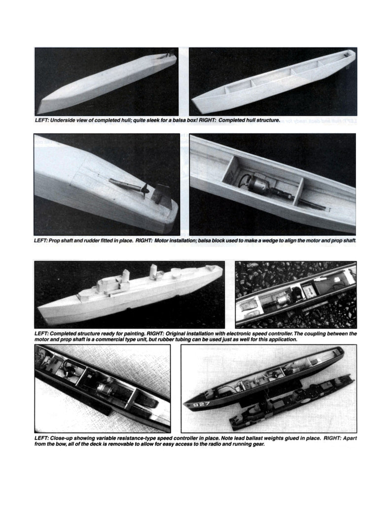 Full Size Printed Plan Sport Scale 1/144 DESTROYER U.S.S. "HANLEY" for ...