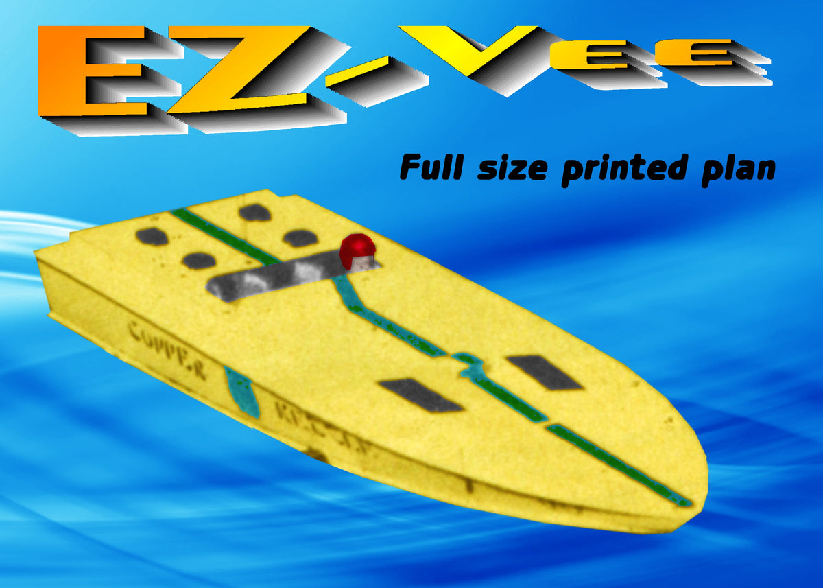 Build a .40-size deep vee boat of easy wood construction Full Size Pri ...