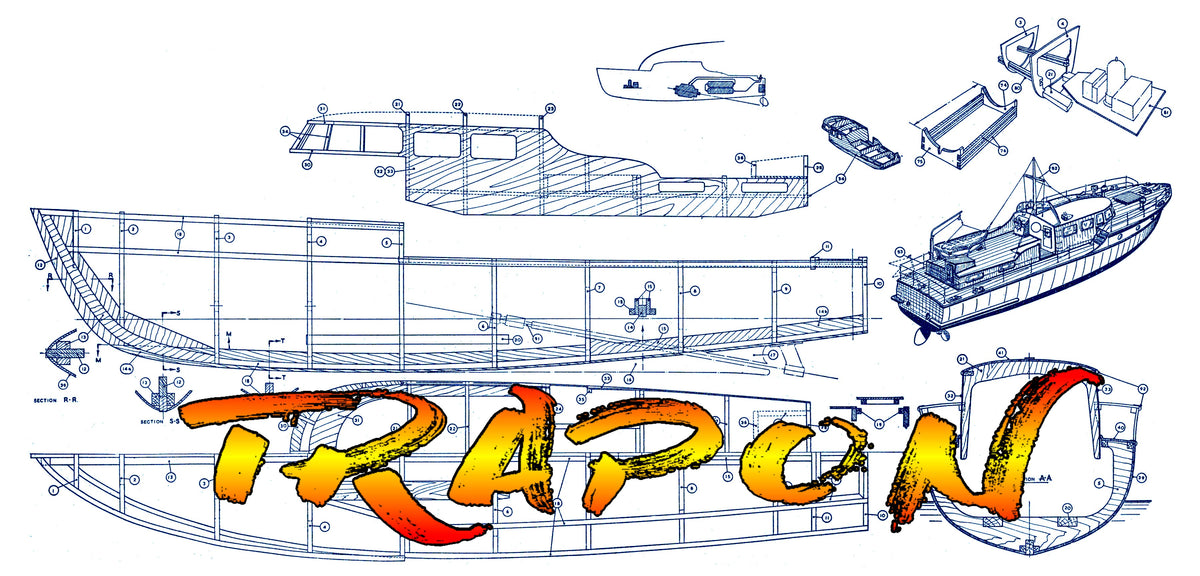 Full size printed plan to build a Italian-designed cabin cruiser Scale ...