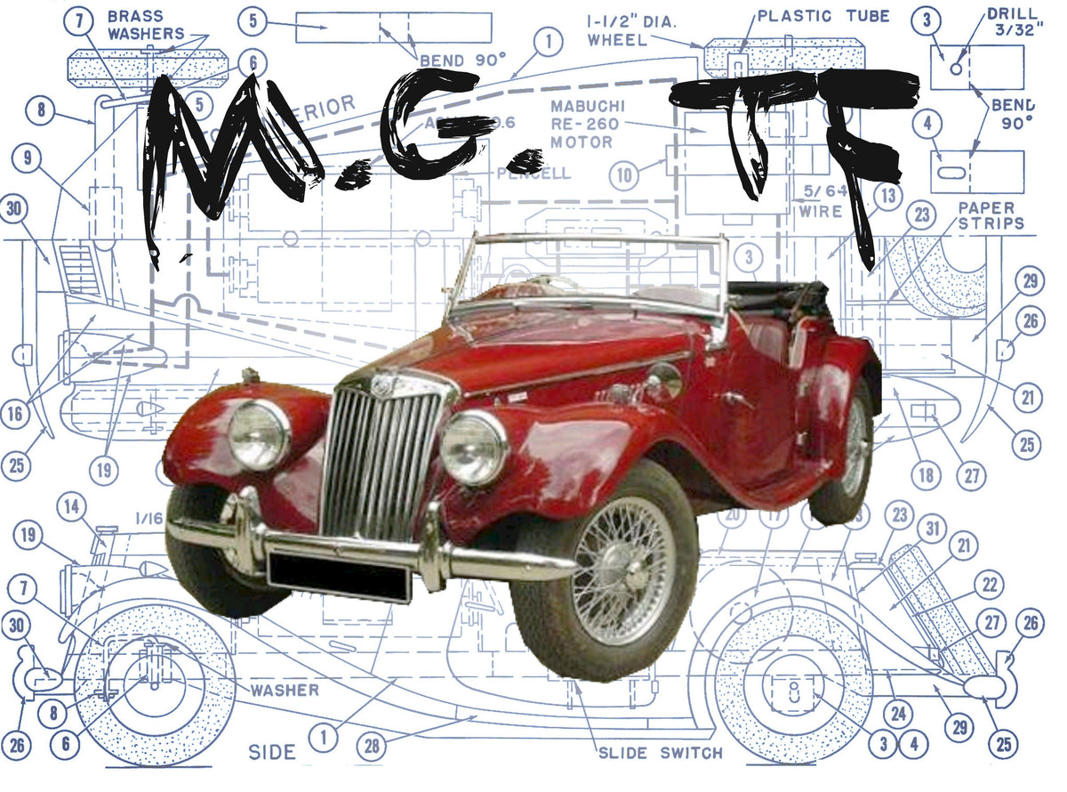 FULL SIZE PRINTED PLAN and ARTICLE The Immortal MG TF Scale 1:16 ...